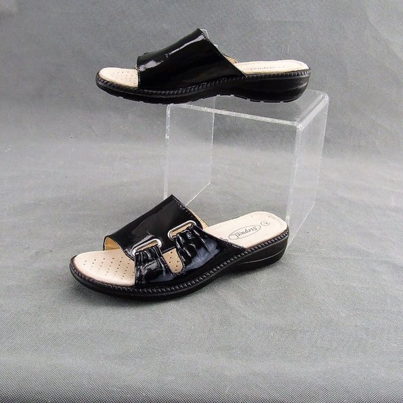 Stepwel Canada | Shoes | Nwot Stepwel Canada Black Upper Patent Leather ...